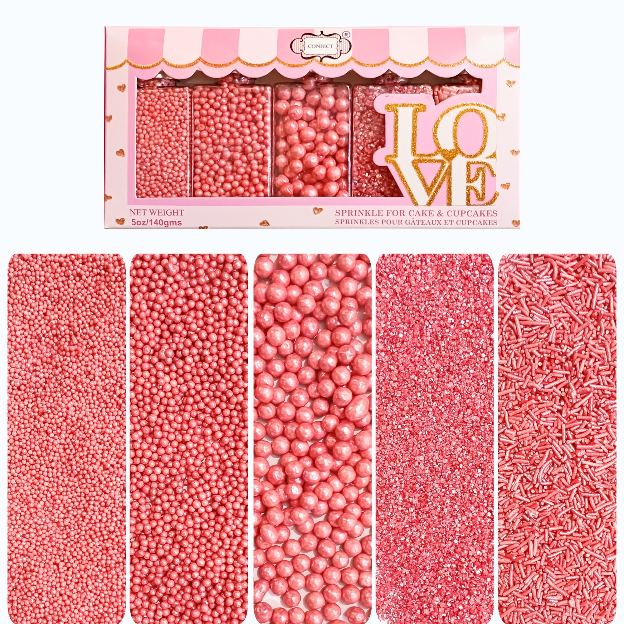 Sprinkles for Cakes & Cupcakes Decoration | USP-5(Rose Pink) – Confect