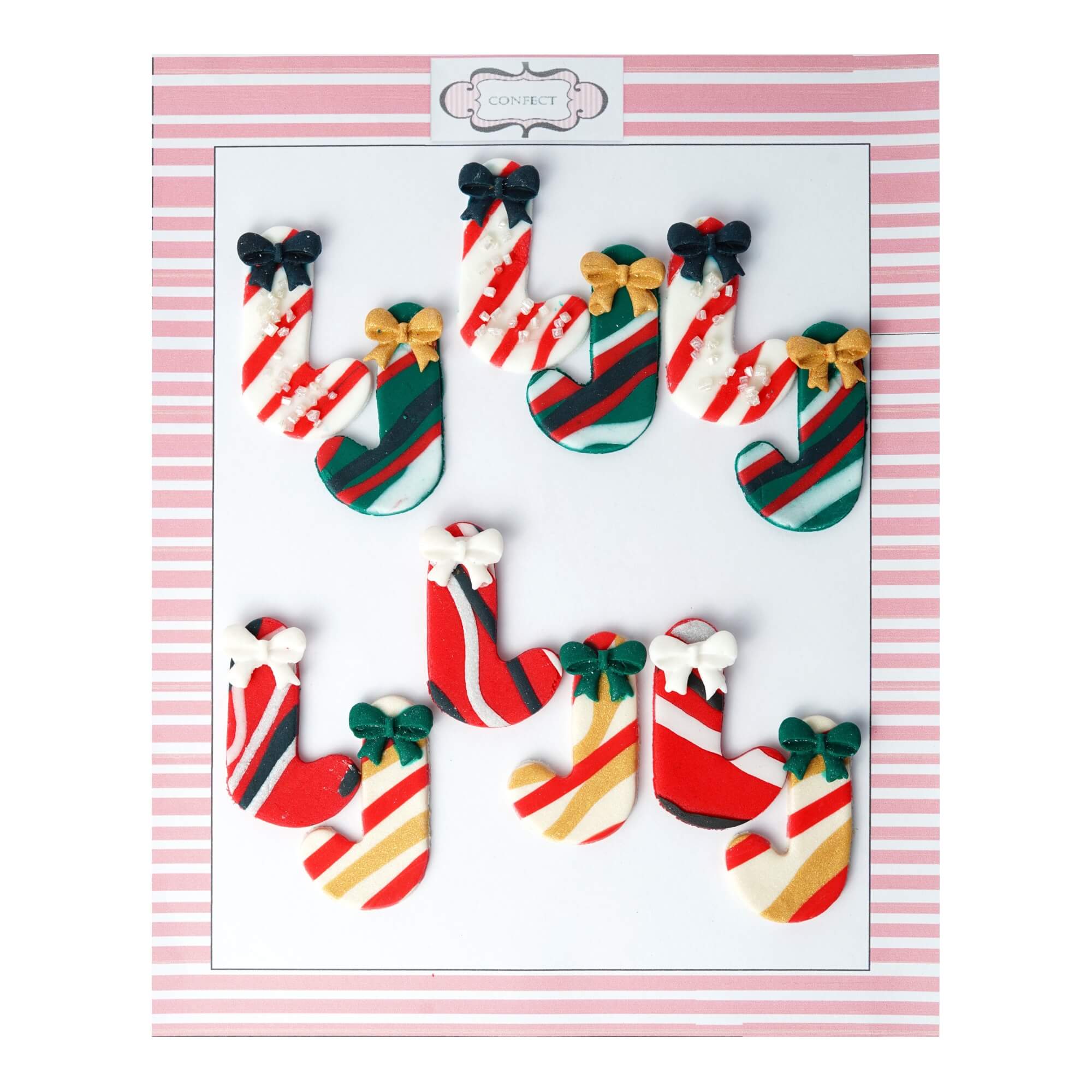 Assorted Candy Cane | Edible Christmas Topper – Confect