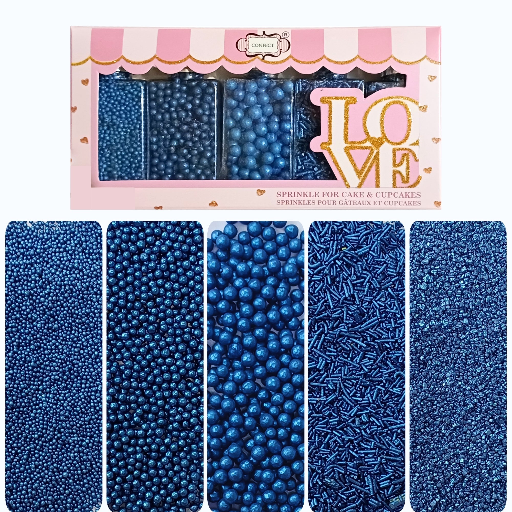 Sprinkles for Cakes & Cupcakes Decoration | USP-10(Navy Blue) – Confect