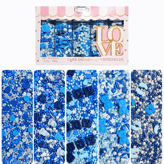 Boys Baby Shower Sprinkles | Gender Reveal Sprinkles | Edible Sprinkle ...