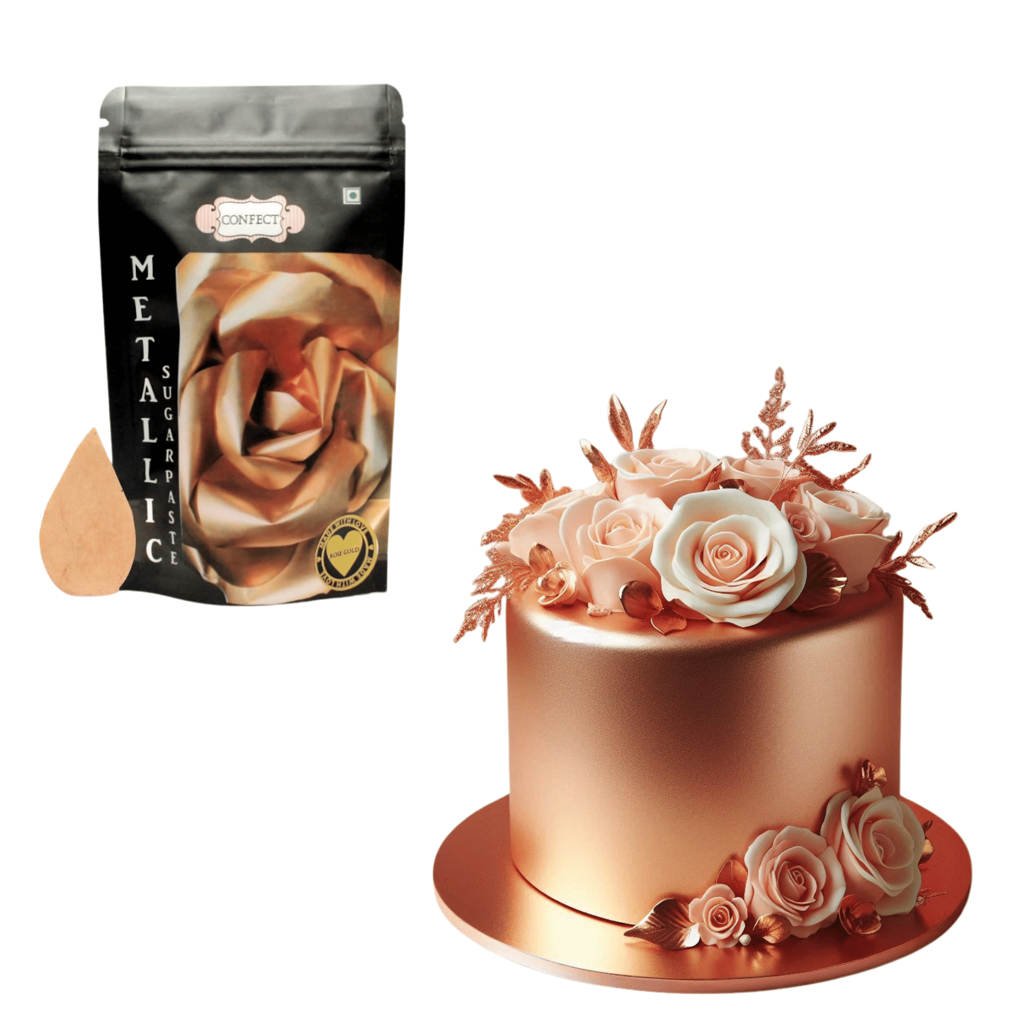 Confect Rose Gold Sugar Paste 900 Gms – Confect - The Sugar Paste Company