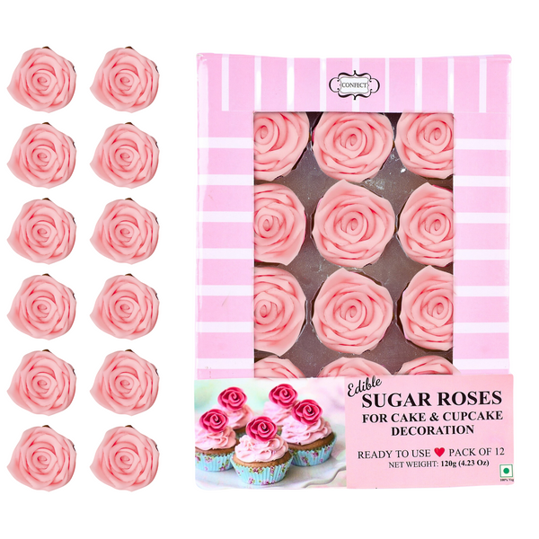 Blush Pink | Edible Sugar Roses Topper – Confect