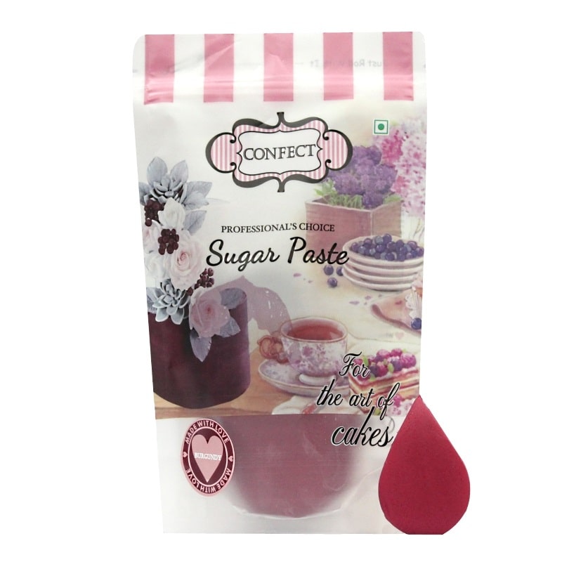 Confect Burgundy Sugar Paste | Edible Fondant Chefs Choice for Cake De ...