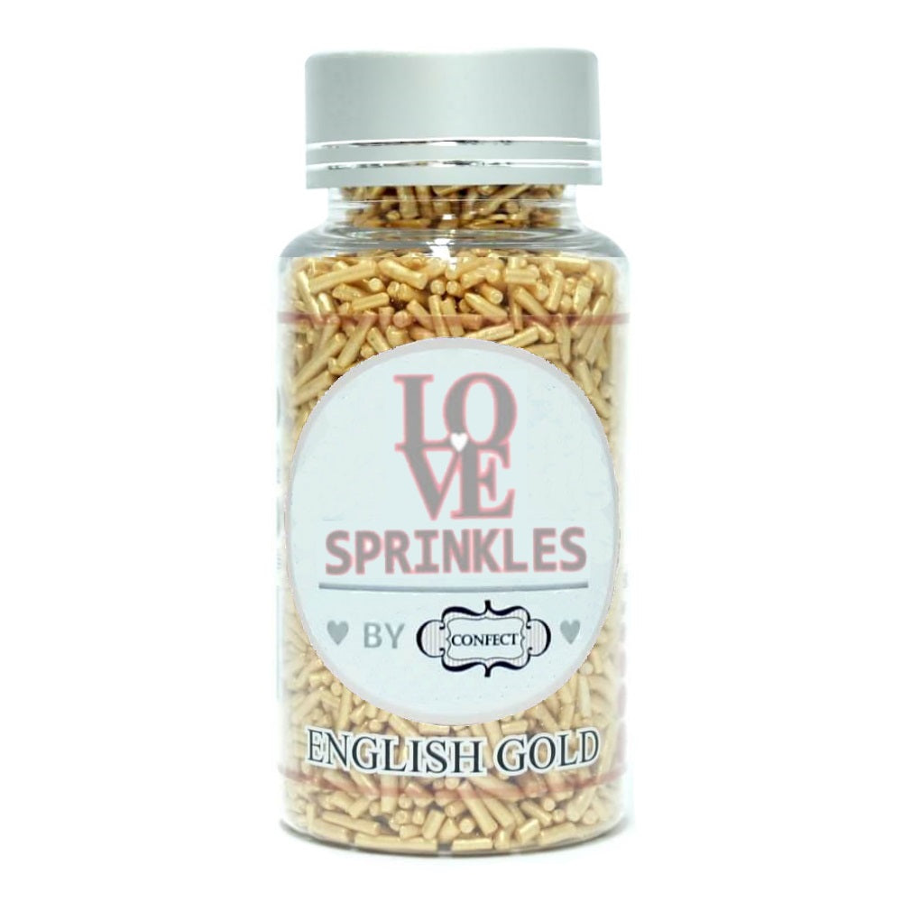 English Gold Vermicelli Sprinkles 100 Gms – Confect