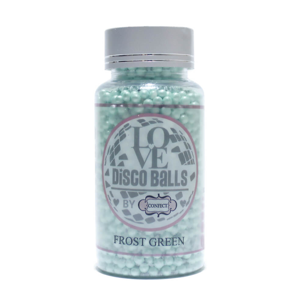 Frost Green Disco Balls Sprinkles 3 MM 120 Gms – Confect