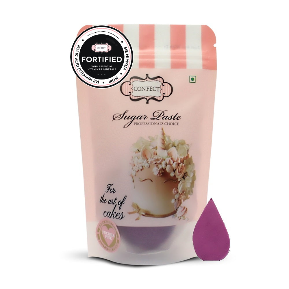 Fuchsia Pink Fondant | Edible Nutritional Sugarpaste 250 Gm – Confect