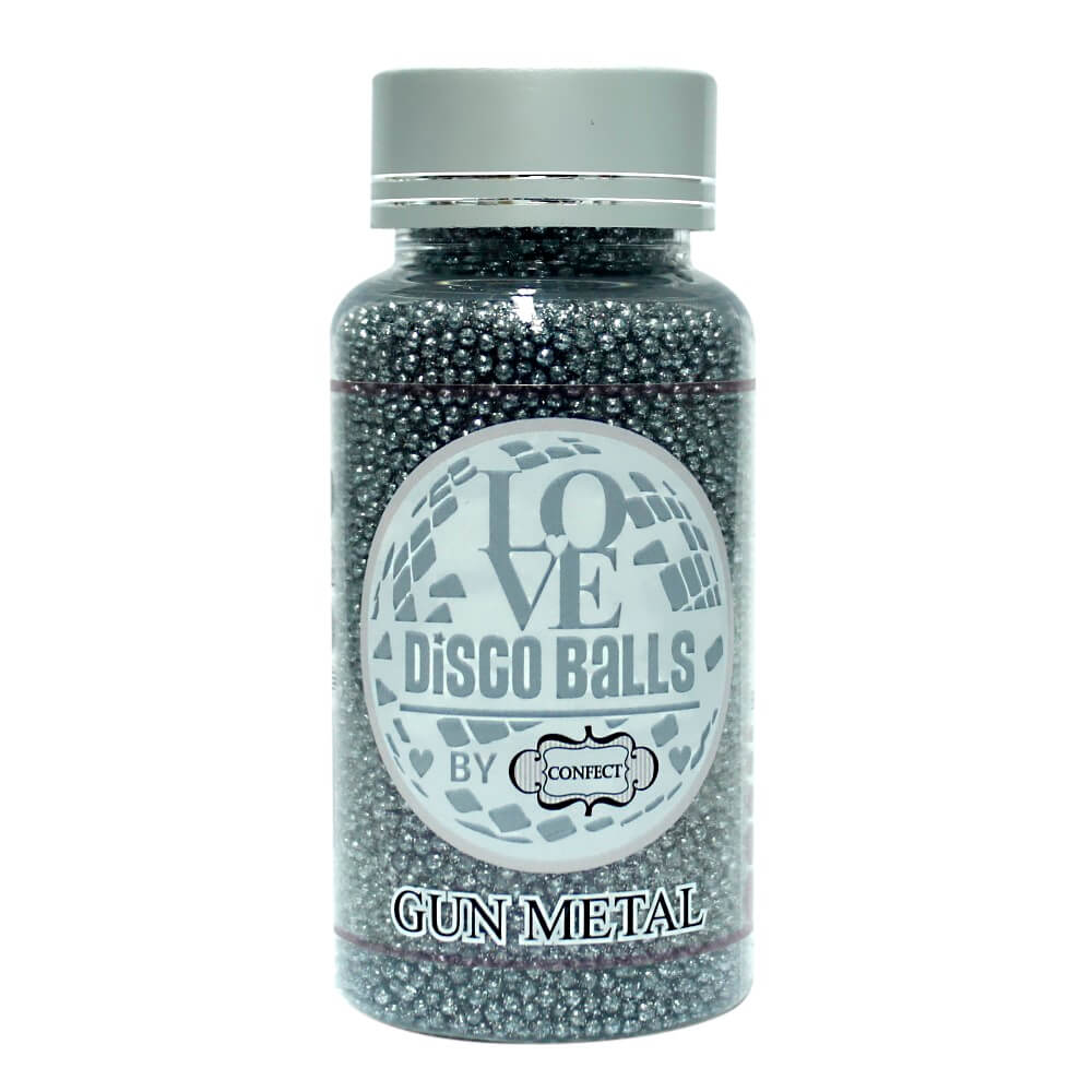 Gun Metal Disco Balls Sprinkles 2 MM 120 Gms – Confect