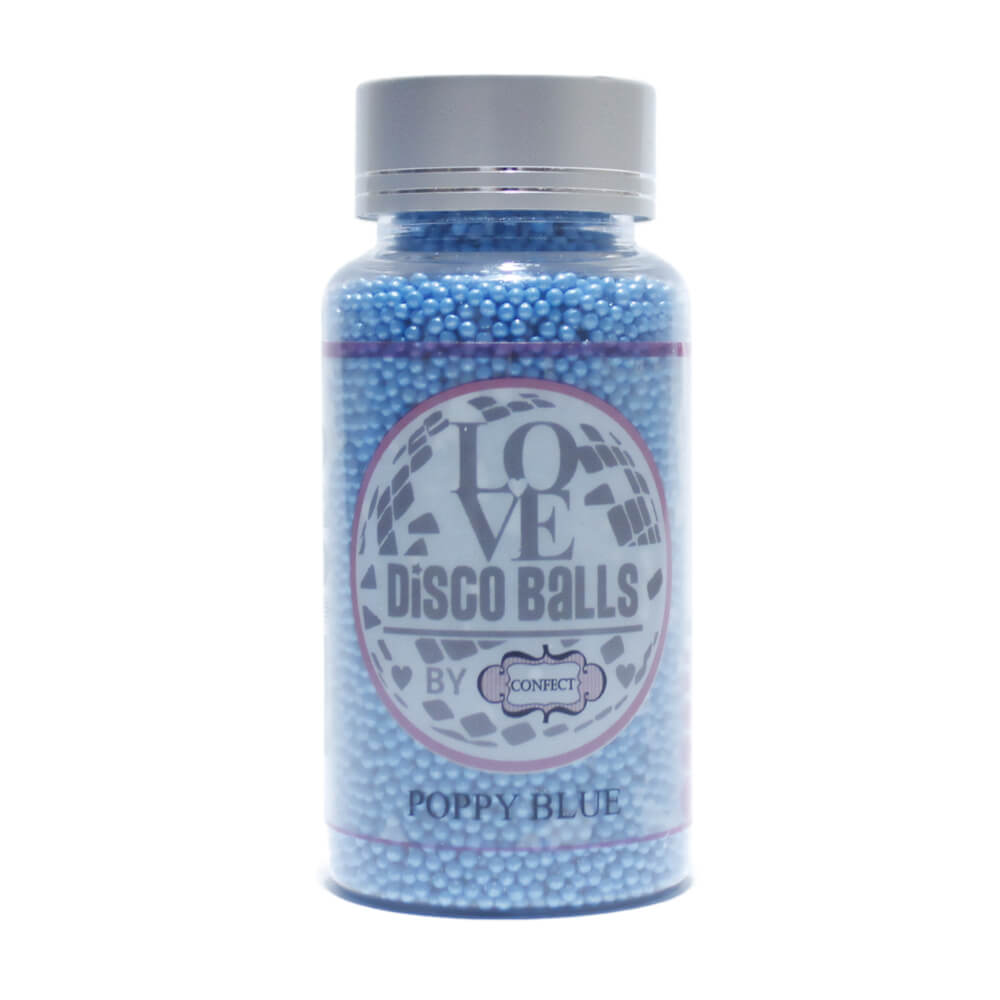 Poppy Blue Disco Balls Sprinkles 2 MM 120 Gms – Confect