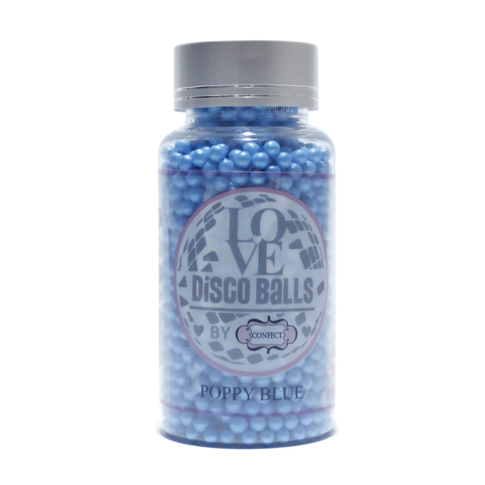 Poppy Blue Disco Balls Sprinkles 5 MM 120 Gms – Confect