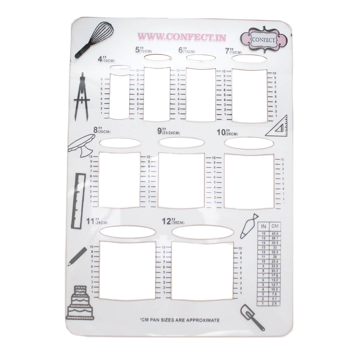 Round Cake Sketching Stencils – Confect