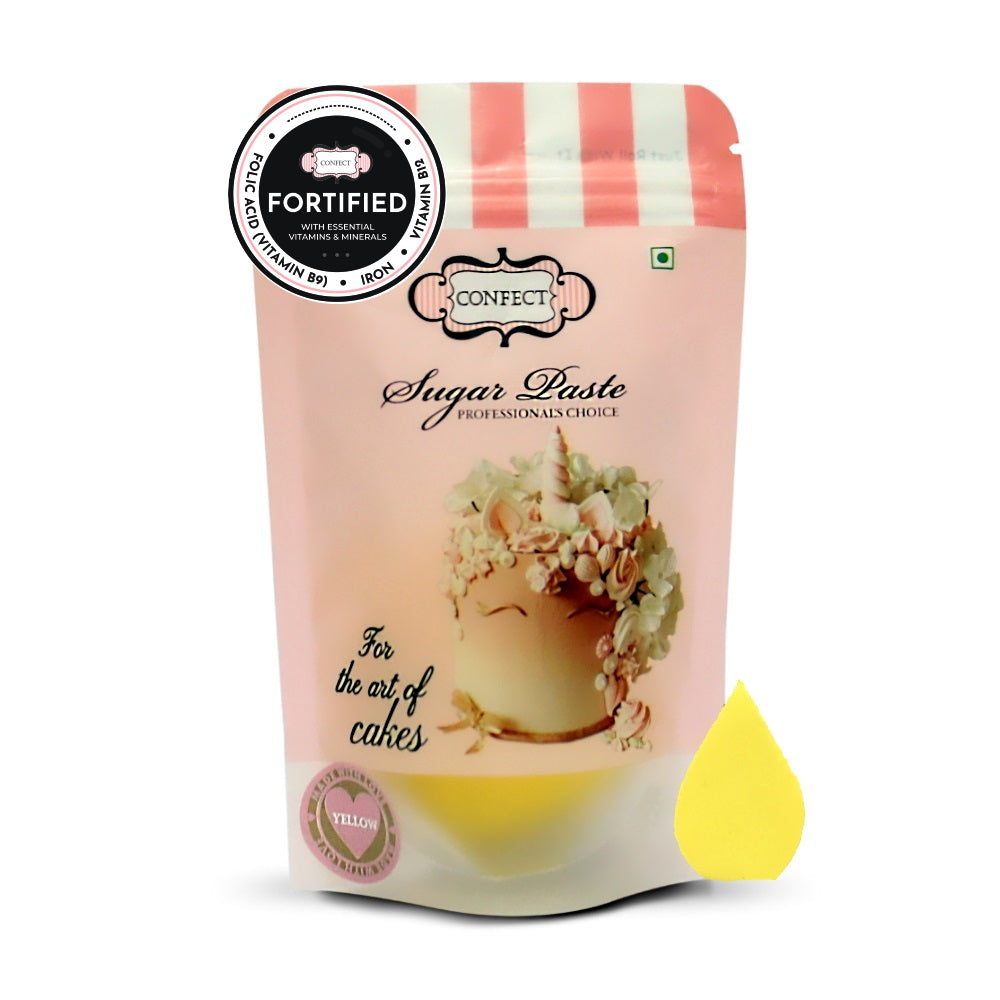 Confect Yellow Nutritional Sugarpaste 250 Gms – Confect - The Sugar ...