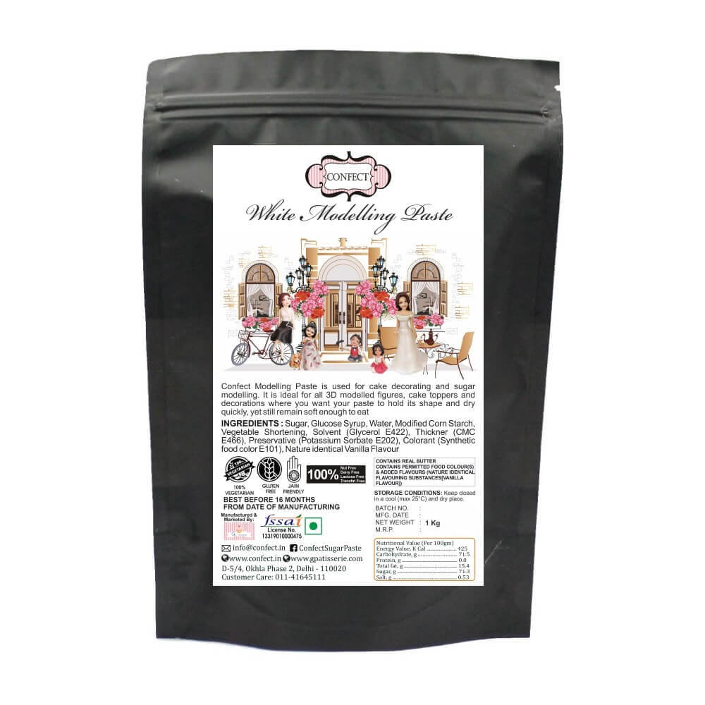 Confect White Modelling Paste 1 Kg – Confect - The Sugar Paste Company